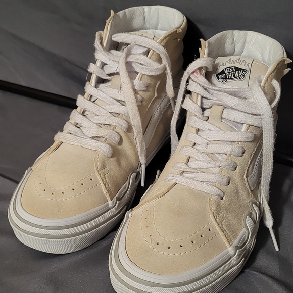 Vans | Shoes | Vans Cream Hightop Sneakers | Poshmark
